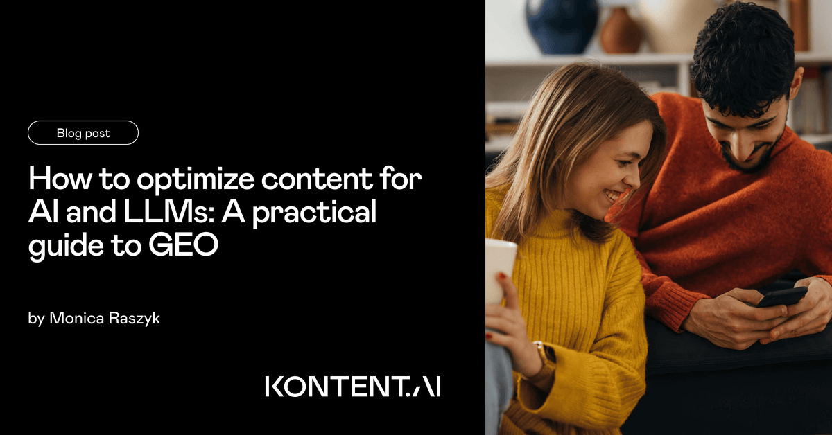 How to optimize content for AI models: A practical guide to GEO | Kontent.ai